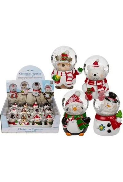 Out Of The Blue Kar Küresi Kafalı Yılbaşı Figürü