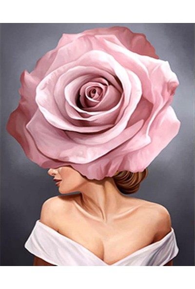 Lilyhobbyland Sayılarla Boyama Seti (Çerçeveli) 40 x 50 Cm: Asil Gül