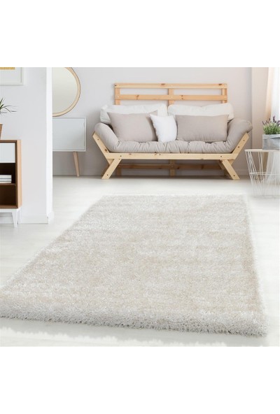 Bonigo Home Yumuşak Parlak Dokuma Düz Shaggy Halı 5 cm Hav Pastel Krem Bej Bonigo Home Yumuşak Parlak Dokuma Düz Shaggy Halı 5 cm Hav Pastel Krem Bej