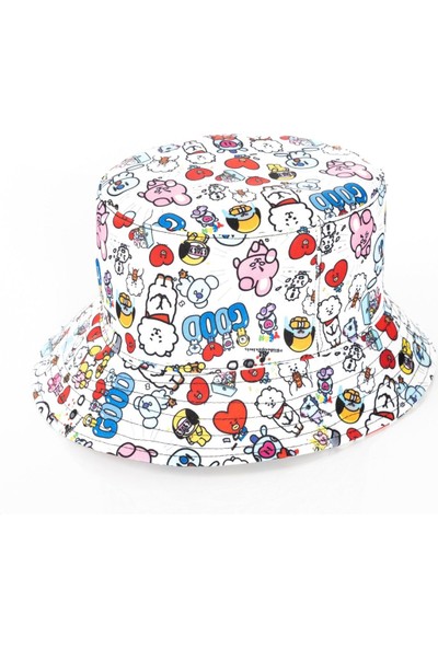 Rky Serenity BT21 Desenli Balıkçı Şapka