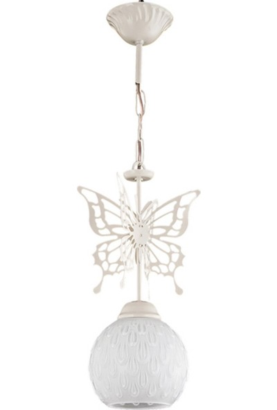 Ronisu Büyük Kelebek Tekli Krem Avize