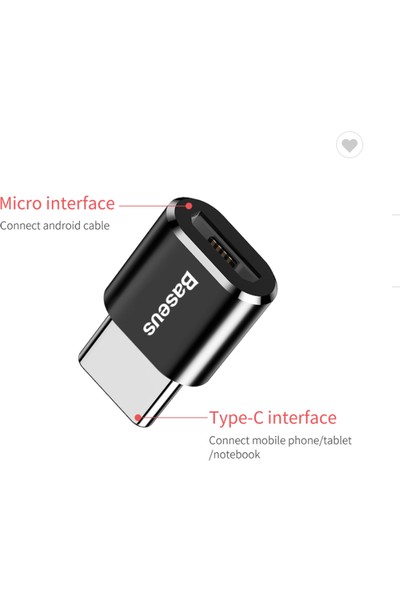 Baseus Mini Micro Dan Type-C Ye Dönüştürücü Baseus Mini Micro Dan Type-C Ye Dönüştürücü