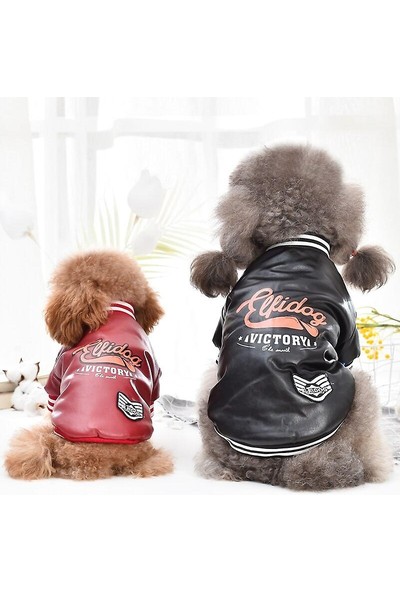 Jessieyou Mall Su Geçirmez Deri Köpek Ceket (Yurt Dışından)