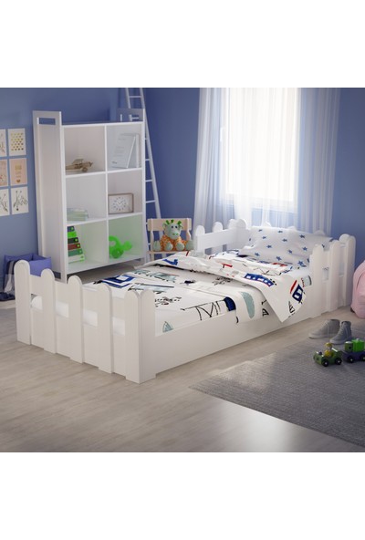 Tulip Life Montessori Karyola Beyaz (90 x 190 Cm) Yatak Uyumlu Çocuk Yatağı 210