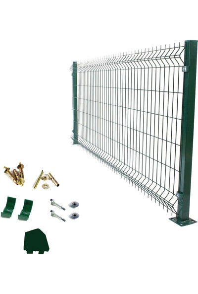 Telfence 100X250 cm Yeşil Panel Çit Takım (3 Adet - 7.5 M)