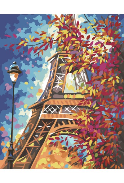 Kalavika Çerçevesiz Sayılarla Boyama Seti Sonbahar Tuval Bezi Üzerine Sayılarla Boyama 40 x 50 cm (Yurt Dışından)