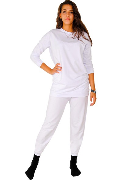Aytuğ Kadın Pamuklu Uzun Kollu Eşofman Üstü