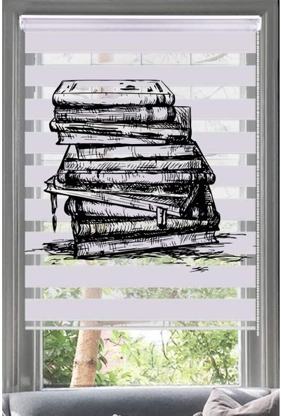 Lotus Çizim Kitaplar Zebra Perde- Genç Odası - Mutfak - Books Lotus Çizim Kitaplar Zebra Perde- Genç Odası - Mutfak - Books