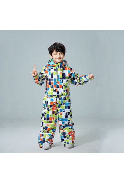 Selamm Su ve Hava Geçirmez Çocuk Kayak Tulumu - Yeşil (Yurt Dışından)