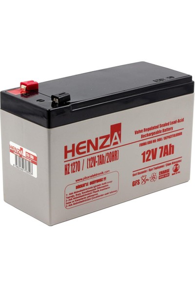 Henza 12V 7.0AH 10 Adet Bakımsız Kuru Akü