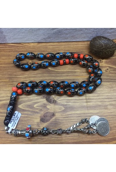 Osmanlı Sarayı Gümüş Yüsur Gümüş Işl Tesbih 11X15