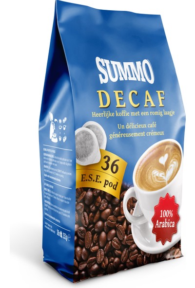 Summo Ese Pod Yassı Pod 36'lı Decaf Espresso Summo Ese Pod Yassı Pod 36'lı Decaf Espresso
