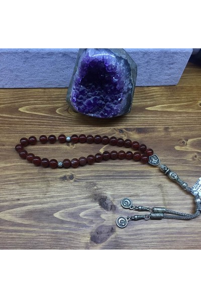 Osmanlı Sarayı Doğal Taş Akik Kırmızı 8mm