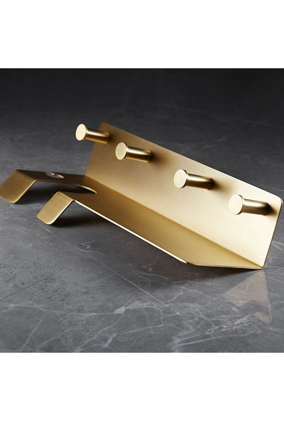 SLD Fırçalanmış Altın Banyo Raf Sosil Pirinç Saç Kurutma Makinesi Tutucu Duvara Monte Ev Raf Banyo Donanım Tırnak Dökülmüş Yeni Varış | Banyo Rafları (Yurt Dışından)