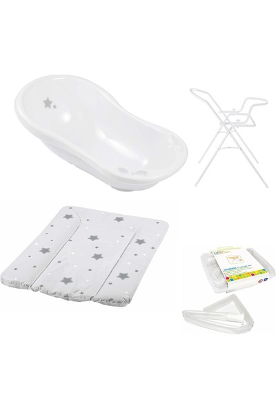 Keeeper Stars Ayakli Küvet ve Alt Değiştirme Matı Seti Keeeper Stars Ayakli Küvet ve Alt Değiştirme Matı Seti