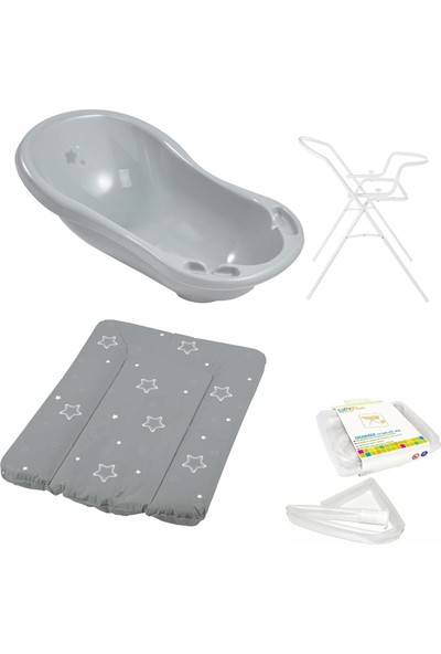 Keeeper Stars Ayakli Küvet ve Alt Değiştirme Matı Seti Keeeper Stars Ayakli Küvet ve Alt Değiştirme Matı Seti