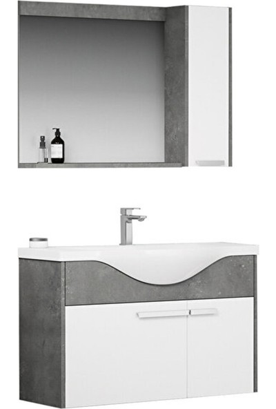 Orka Banyo Dolabı Lapis Life Retro Gümüş 80 cm Orka Banyo Dolabı Lapis Life Retro Gümüş 80 cm