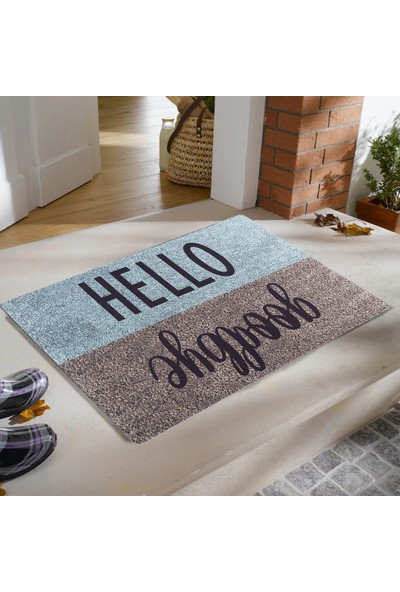 Stepmat Hello & Goodbye Yazılı Kauçuk Kapı Önü Paspası Stepmat Hello & Goodbye Yazılı Kauçuk Kapı Önü Paspası