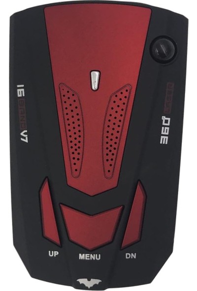 V7 Ses Uyarısı Alarm Uyarı Güvenlik Radar Dedektörleri Kırmızı