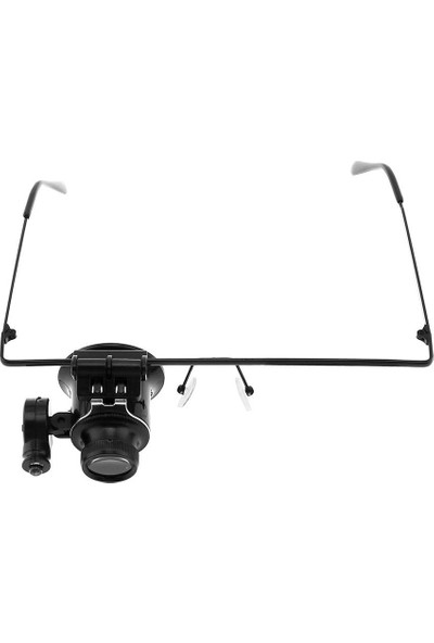 LED Işık ile 20X Ayarlanabilir Gözlük Tipi Tek Lens Büyüteç LED Işık ile 20X Ayarlanabilir Gözlük Tipi Tek Lens Büyüteç