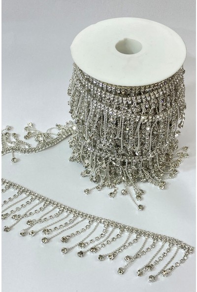 Hayalperest Boncuk Zincir Taşlı Püsküllü Şerit 1 mt Hayalperest Boncuk Zincir Taşlı Püsküllü Şerit 1 mt