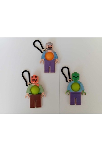 Savas Grup Pop It Dimple Toys Fidget Simple Anahtarlık Minecraft Stres Pop It( 3'lü Set ) Savas Grup Pop It Dimple Toys Fidget Simple Anahtarlık Minecraft Stres Pop It( 3'lü Set )