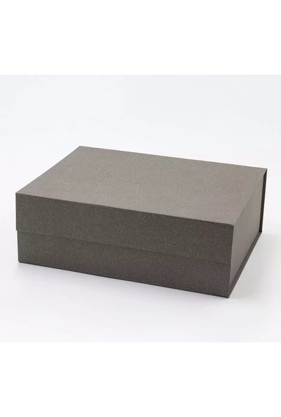 Home In Joy Hediye Kutusu Boş Mıknatıslı Kapak Mat Lamine Gri Haki