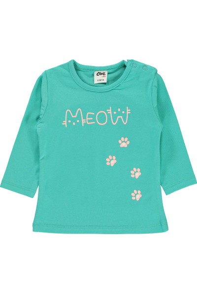 Civil Baby Kız Bebek Sweatshirt 6-18 Ay Mint Yeşili