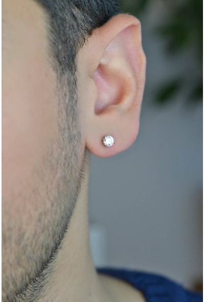 Sacce Scarves&Accessories Erkek Tektaş Küpe 6 mm Tekli