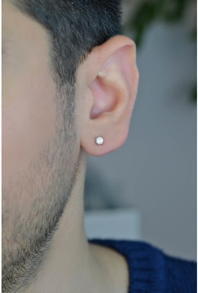 Sacce Scarves&Accessories Erkek Tektaş Küpe 4 mm Tekli