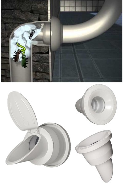 Qniay Lavabo Koku Giderici Çek Valfli Lavabo Gider Adaptör Conta Koku Önleyici Pratik Montaj