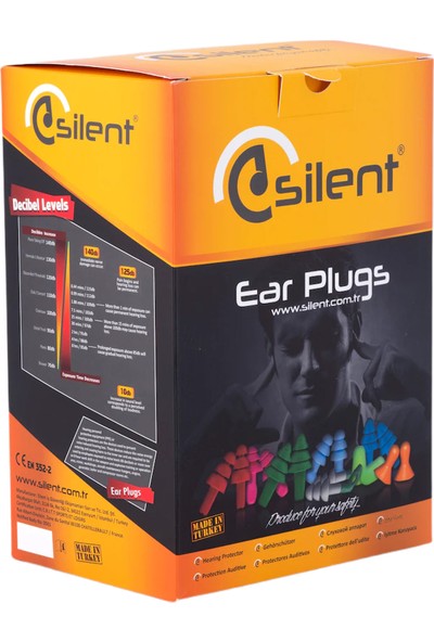 Silent 1453 Yıkanabilir 50 Adet Ipli Kutulu Kulak Tıkacı Silent 1453 Yıkanabilir 50 Adet Ipli Kutulu Kulak Tıkacı