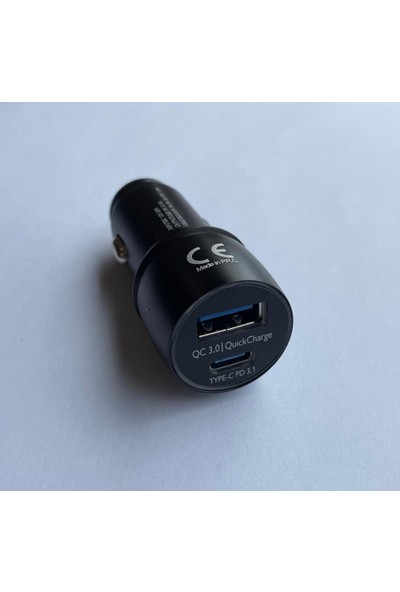 Powerway Araç Hızlı Şarj 18W Oto Çakmaklık Qc 3.0A Usb-Type C Giriş CC34 Powerway Araç Hızlı Şarj 18W Oto Çakmaklık Qc 3.0A Usb-Type C Giriş CC34