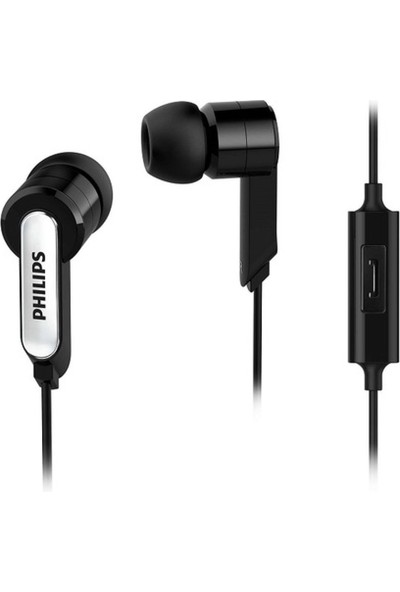 Aldım Geldi Philips Kulaklık Mikrofonlu Siyah 120 cm Kablolu SHE1405BK/10