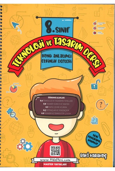 Master Yayınları 8. Sınıf Teknoloji ve Tasarım Defteri (Ciltli)