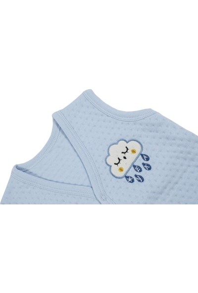 Yeka Bebe Tek Kat Erkek Bulutlu Yelek