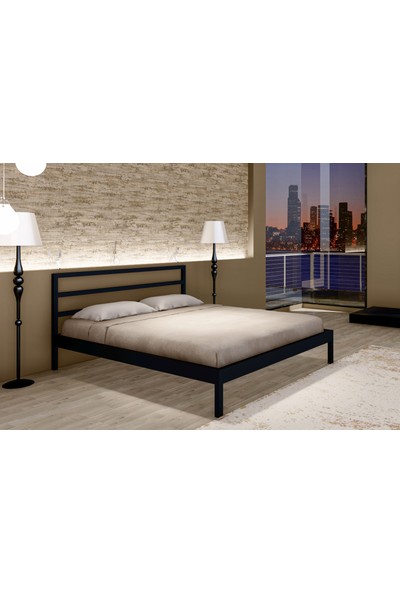 Gözde Mobilya Gm 225 Vigo Çift Kişilik Karyola Siyah 150 x 200