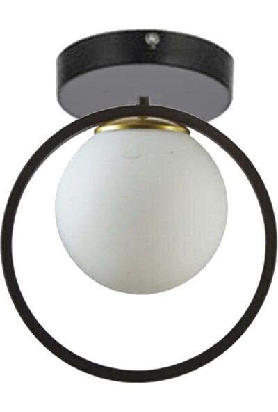 Biotronik Peri Metal Halka Siyah Beyaz Tekli Avize Biotronik Peri Metal Halka Siyah Beyaz Tekli Avize