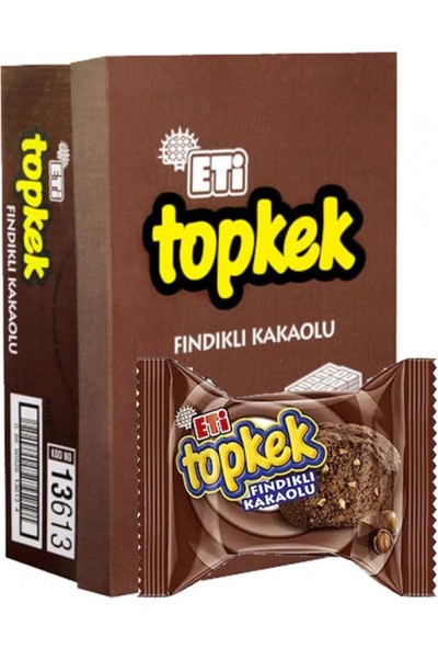 Eti Topkek Fındıklı Kakaolu Kek 35 gr x 24 Eti Topkek Fındıklı Kakaolu Kek 35 gr x 24