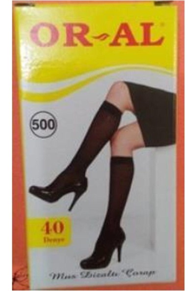 Oral Çorap 2 Çift Oral 500 Numara(Siyah)40 Denye Dizaltı Çorap Oral Çorap 2 Çift Oral 500 Numara(Siyah)40 Denye Dizaltı Çorap