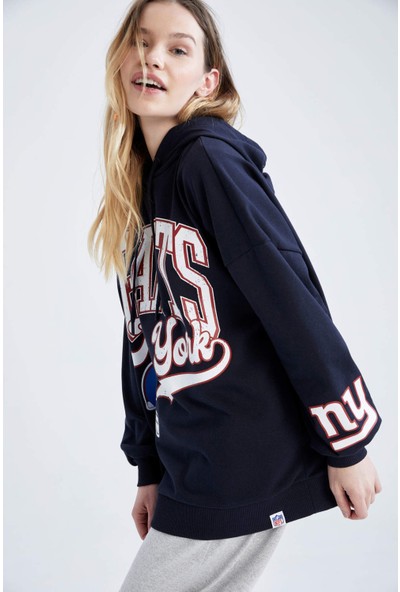 DeFacto Coool NFL New York Giants Lisanslı Oversize Fit Sırt Baskılı Sweatshirt X2535AZ22SP DeFacto Coool NFL New York Giants Lisanslı Oversize Fit Sırt Baskılı Sweatshirt X2535AZ22SP