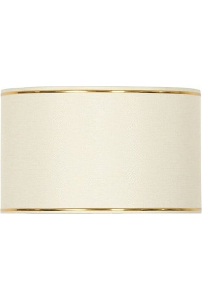 Vinner Gold Şeritli Krem Silindir Lambader Başlığı
