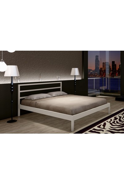 Gözde Mobilya Çift Kişilik Karyola Beyaz 160 x 200 cm Gözde Mobilya Çift Kişilik Karyola Beyaz 160 x 200 cm