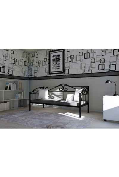 Gözde Mobilya Minderli Sedir Siyah Gözde Mobilya Minderli Sedir Siyah