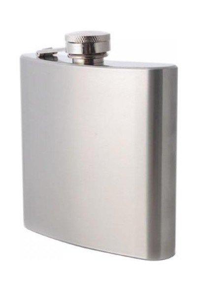 6oz Paslanmaz Çelik Viski Kalça Düz Şişe Şişe W / Vida Açıklandığı Gibi