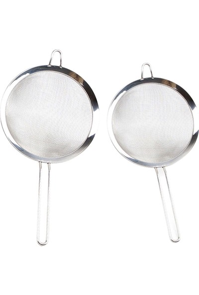 2 Adet Paslanmaz Çelik Örgü Yağ Skimmer Süzgeci Un Kevgir Eliter 10 + 12 cm 2 Adet Paslanmaz Çelik Örgü Yağ Skimmer Süzgeci Un Kevgir Eliter 10 + 12 cm