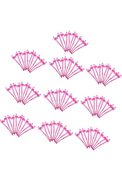 100 Adet Eğlenceli Flamingo Kokteyl Karıştırıcılar Yaz Parti Luau Swizzle Sopa