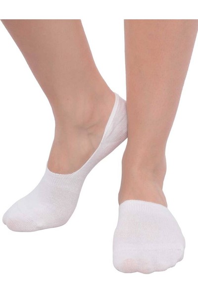 Bernam Butik Dündar Plus Penye Kadın Babet Çorap | Beyaz