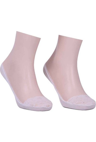Bernam Butik Sahab Dantelli Babet Çorap 5510 | Beyaz Bernam Butik Sahab Dantelli Babet Çorap 5510 | Beyaz