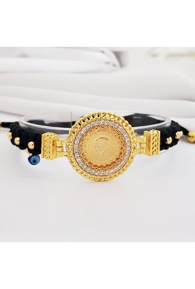 Altın Plaza Çeyrek Altınlı Taşlı Çerçeveli Bileklik FB02902